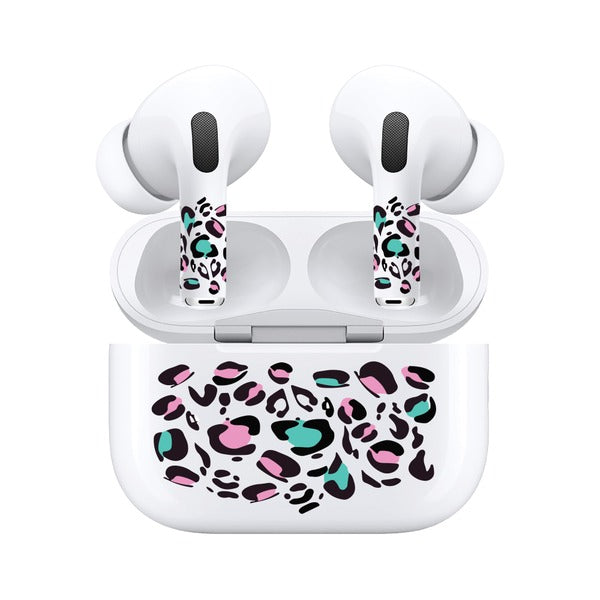 AirSkins - Stylish & Durable Decals for AirPods 4, Colorful Leopard ...