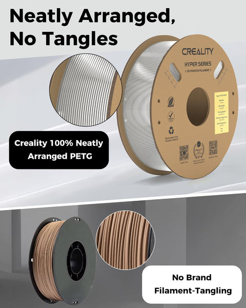 Creality Transparent PETG Filament 4 Pack 1.75mm - High-Speed 3D Print ...