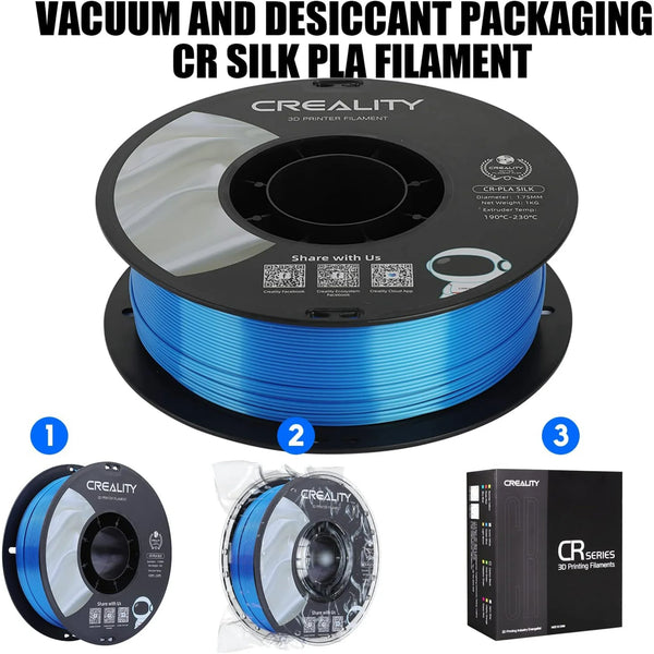 Creality Silk PLA Filament 4-Pack - 1.75mm, High Gloss & Smooth Textur ...