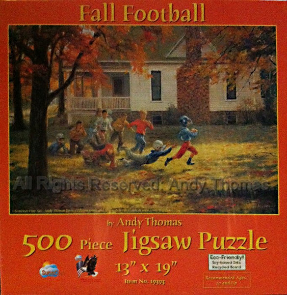 Fall Football 500 Piece Jigsaw Puzzle by Andy Thomas – Jaspertronics.com